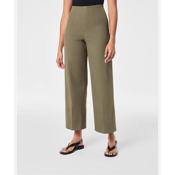 SPANX | Pants & Jumpsuits | Spanx Stretch Twill Wide Leg Pull On High ...
